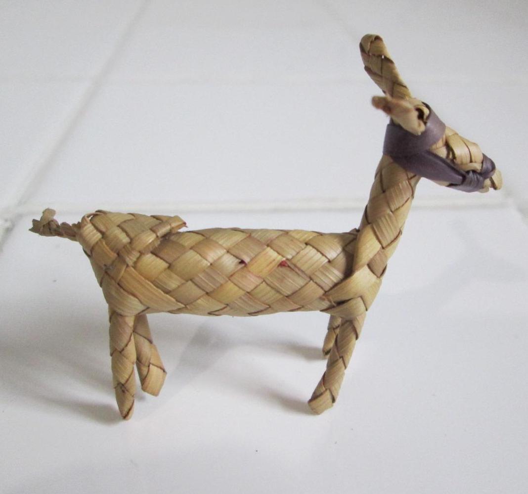 Vintage Mexican Folk Art Straw/rattan Woven Minature Donkey / Mule 2"x2 ...