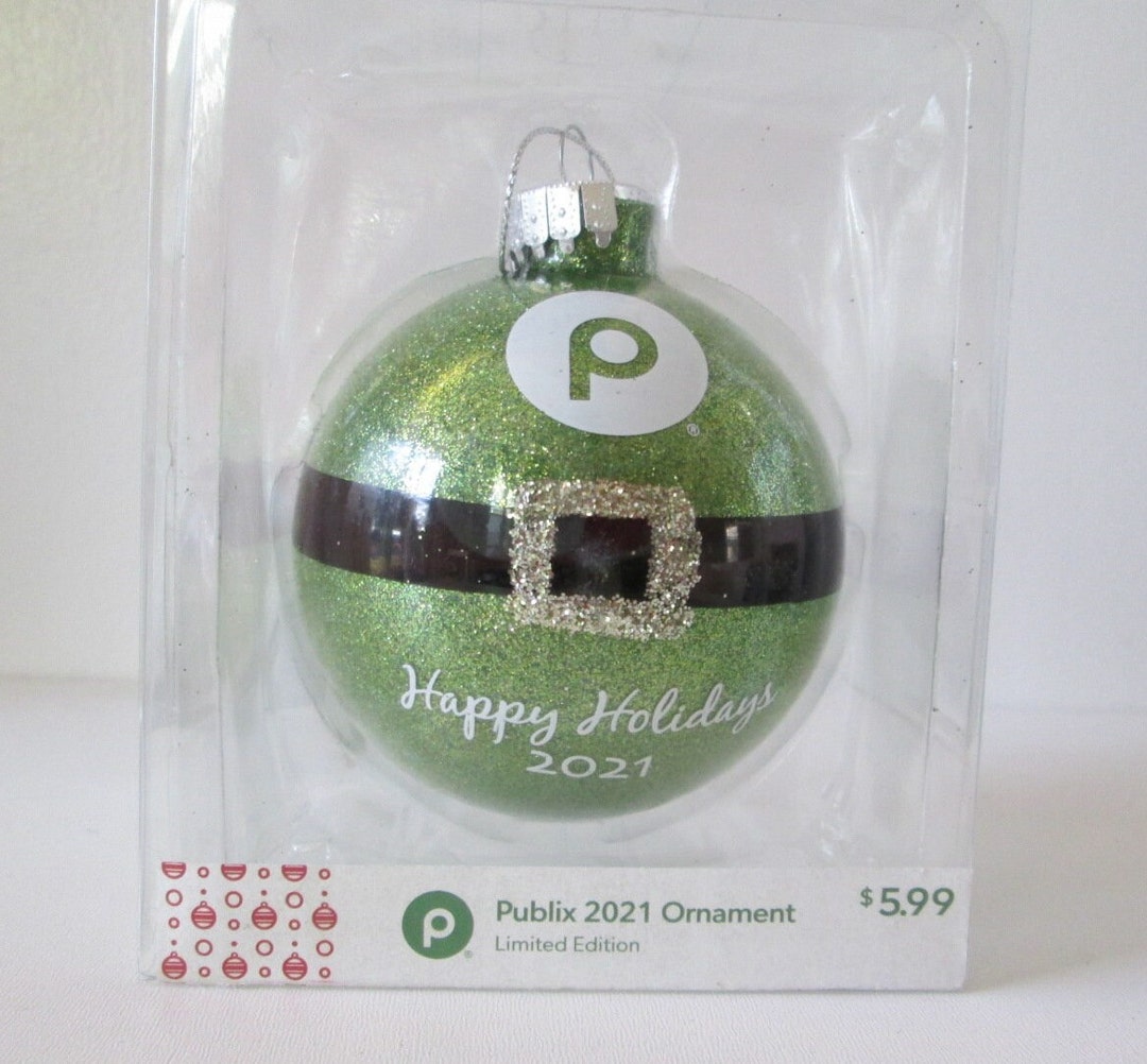 Publix 2021 LTD ED happy Holiday Glittery Green - Etsy