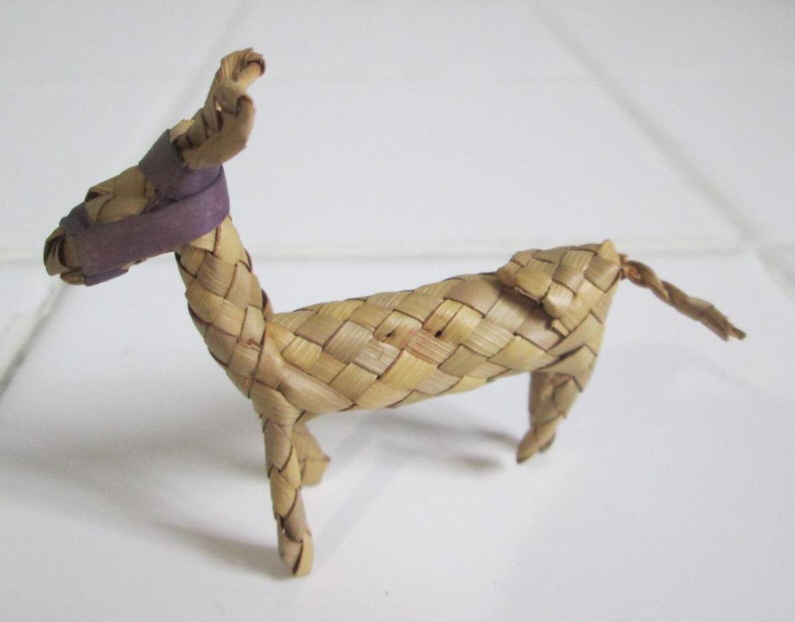 Vintage Mexican Folk Art Straw/rattan Woven Minature Donkey / Mule 2"x2 ...