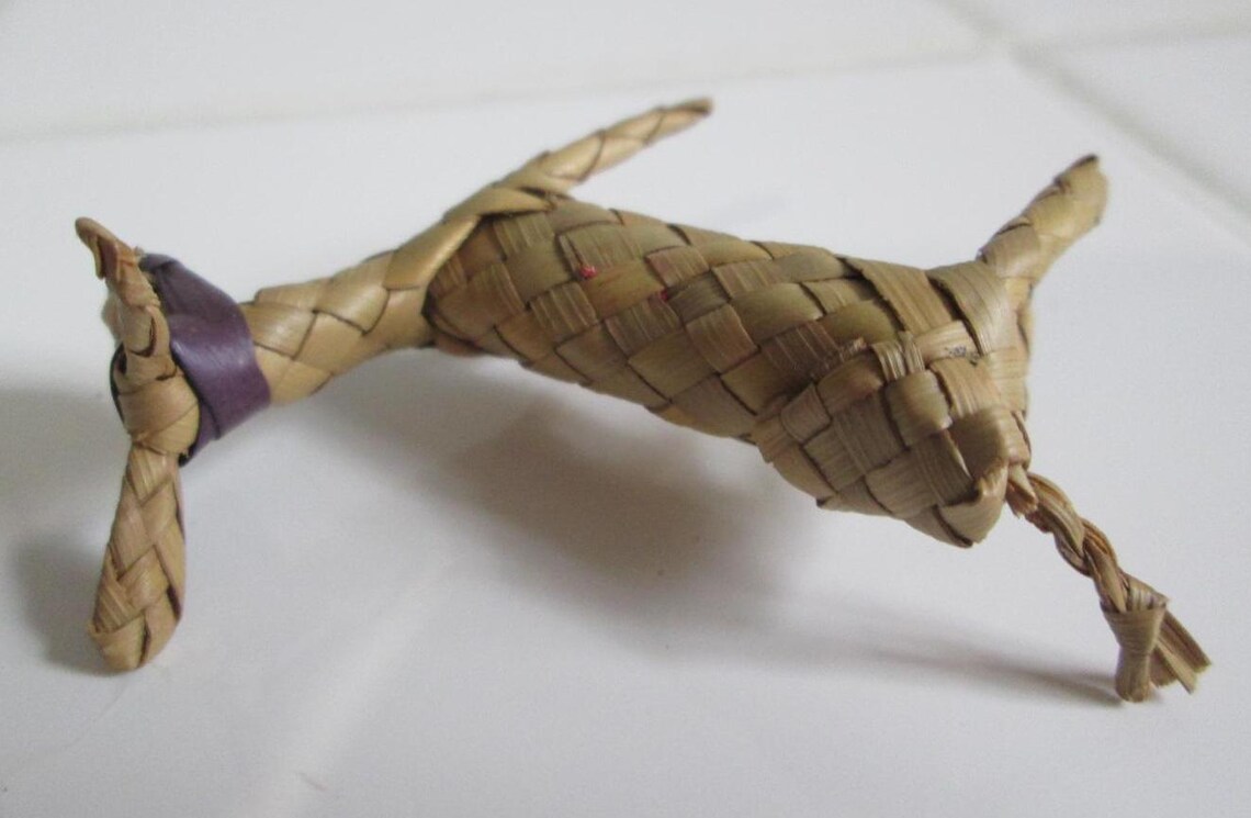 Vintage Mexican Folk Art Straw/rattan Woven Minature Donkey / Mule 2"x2 ...