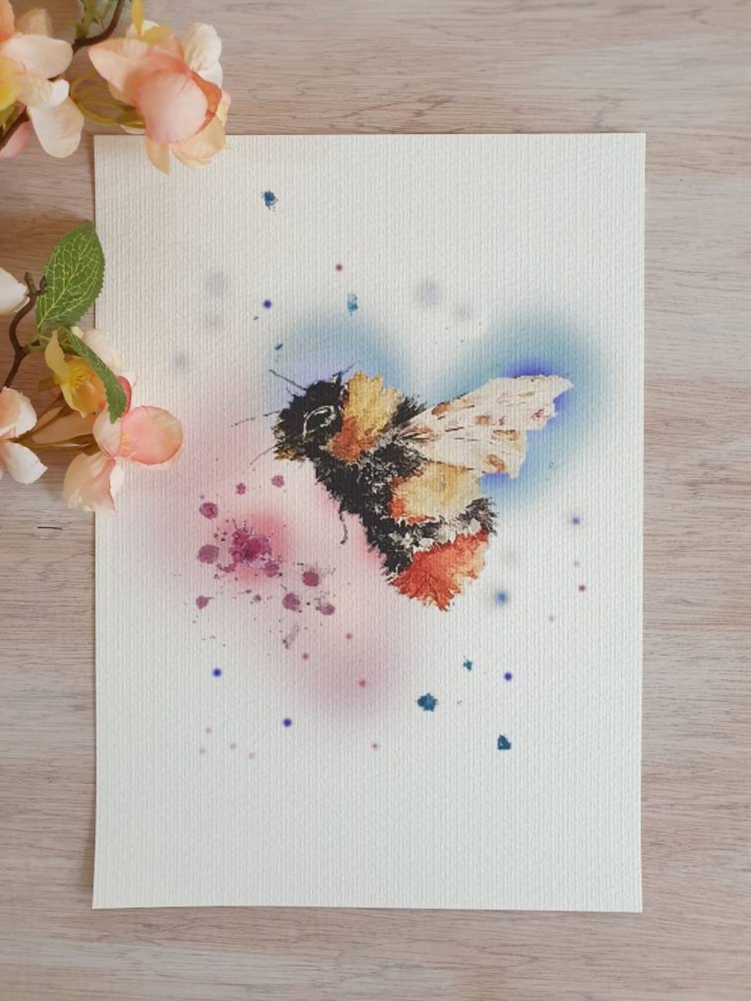Bee,bumble Bee Watercolour Print, Art,home Watercolour Print, Bee ...