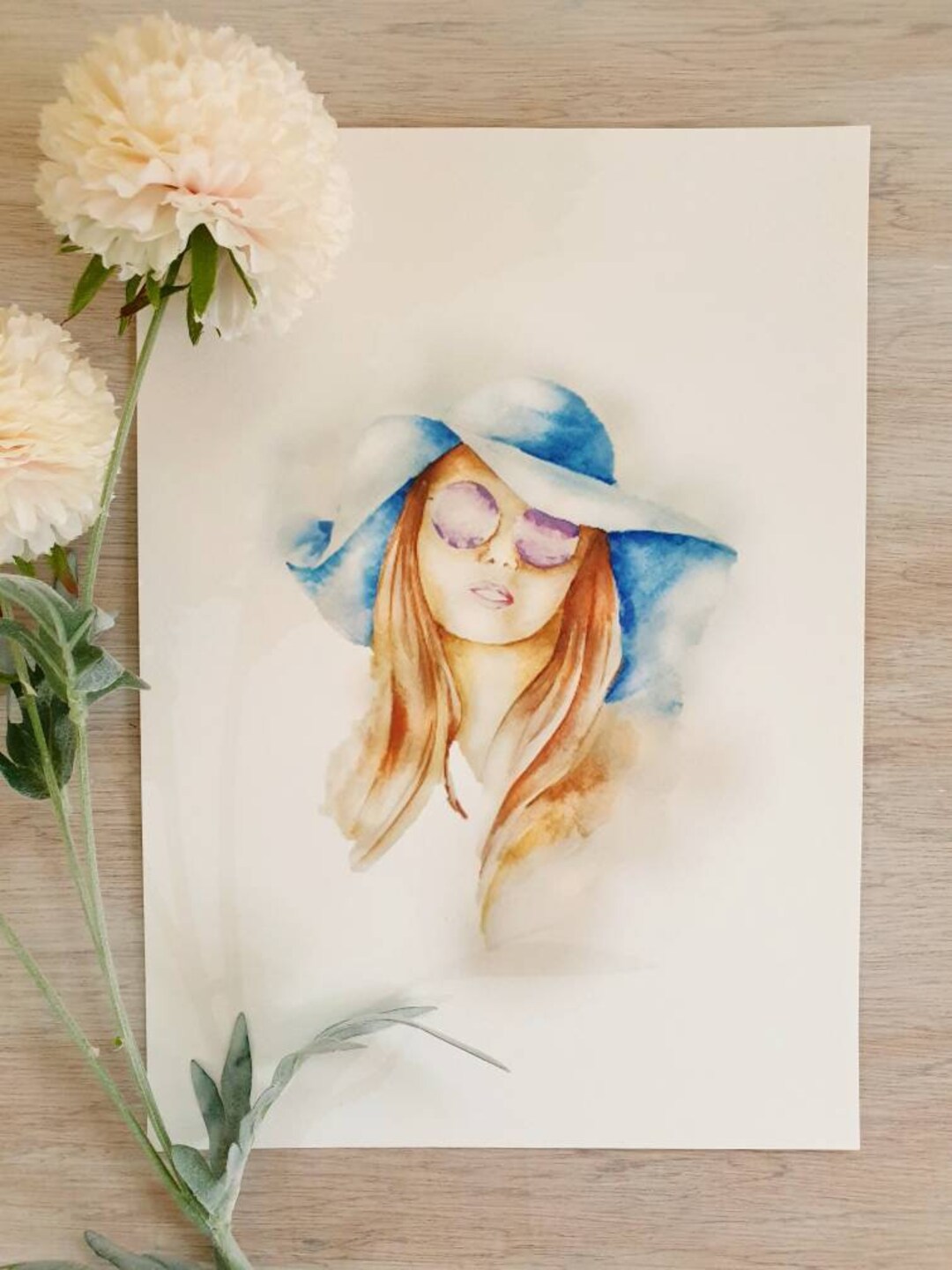 Watercolour Lady Art, Watercolour Print,glamorous, Stylish, Fashion ...