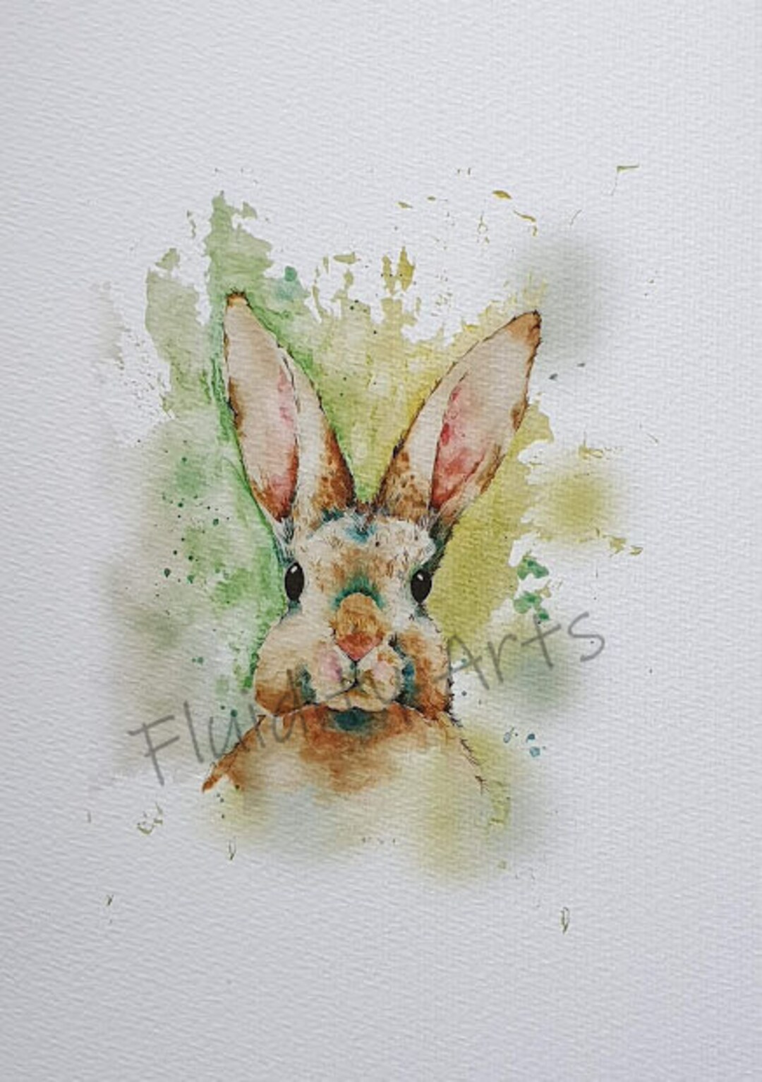 Rabbit Print,wild Rabbit Art,woodland Print Hare Print,watercolour Hare ...