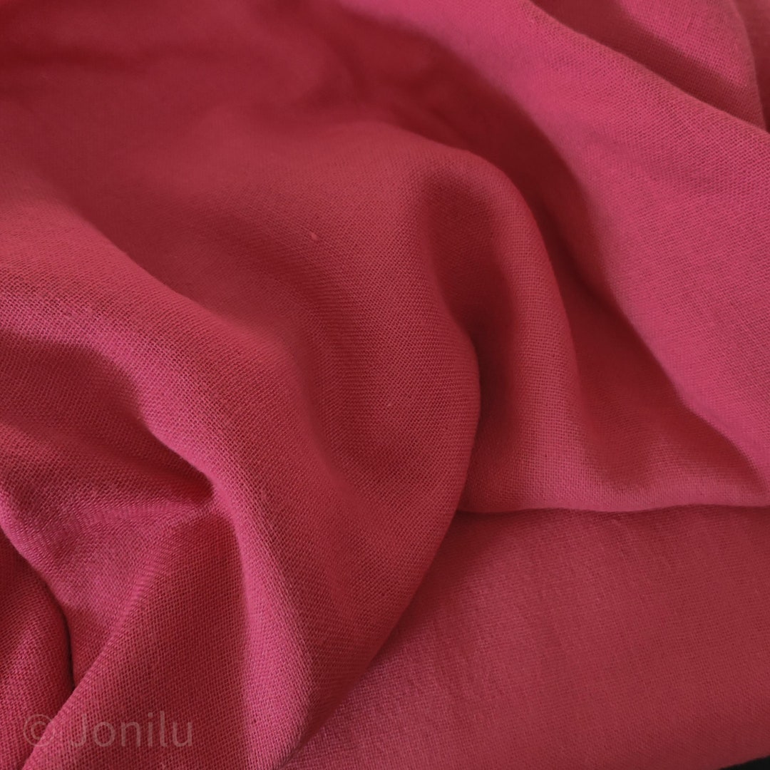 Organic Muslin / Double Mull Red / American Beauty Organic Cotton C ...