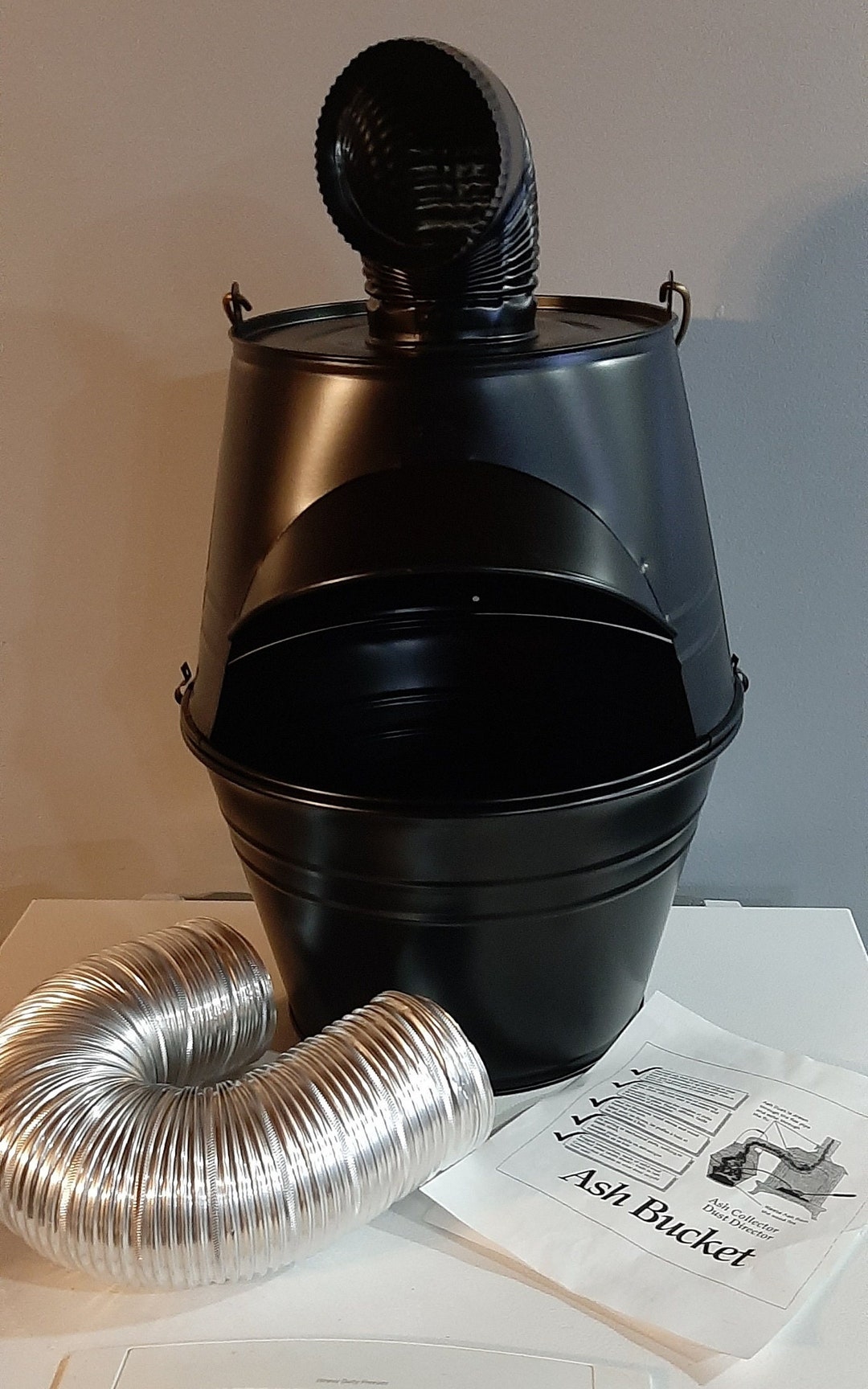 Ash Bucket " 2 in 1" Ash Collector Dust Director Metal Can New Made in ...