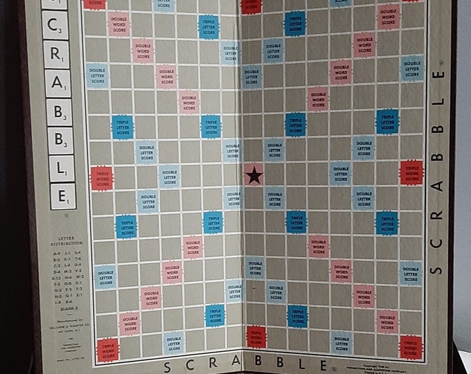 Vintage Scrabble Game by Selchow & Righter 1948 Board Game Made in the ...