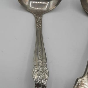 Vintage Adams S.S. Ladle Made in Japan Floral Decor 6" Long and Another ...