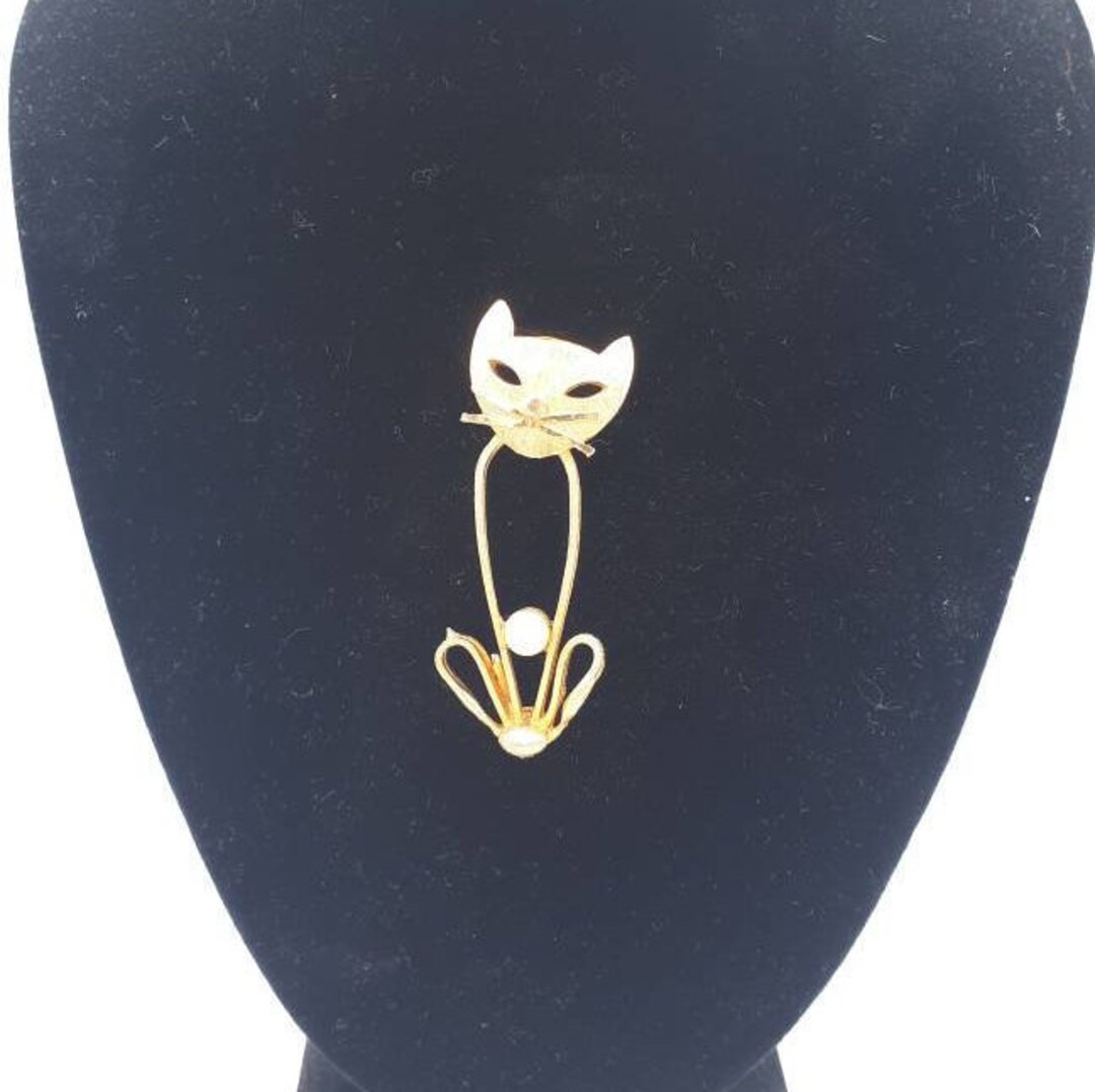 Vintage Coro Cat Pin/Brooch Silhouette de chat de couleur - Etsy France