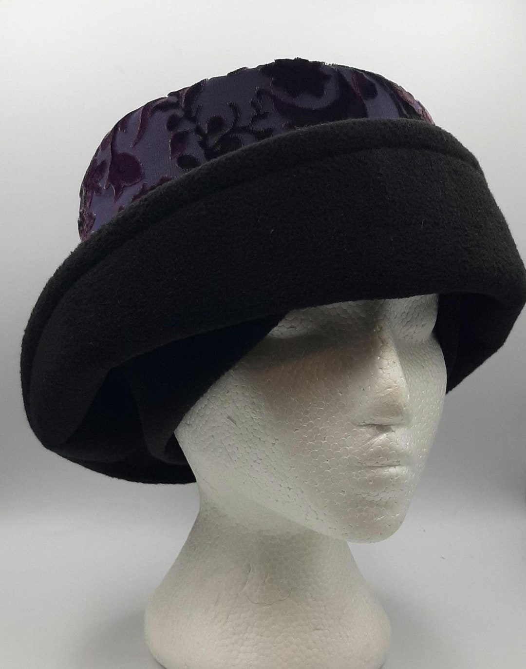 Vintage Madcap Purple Black Women's Bucket Hat Beau Chapeau Hat Shop ...