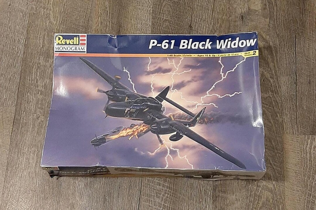 Revell Monogram P-61 Black Widow WWII Aircraft 1/48 Model Kit Open Box ...