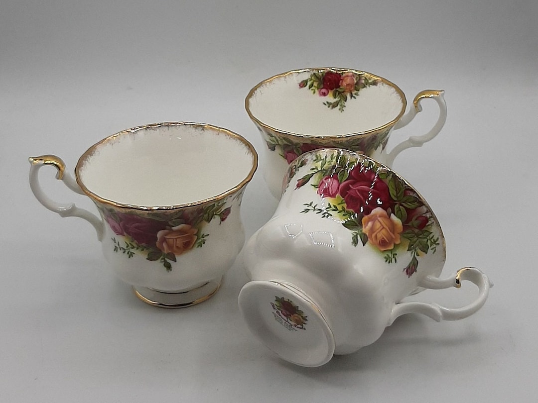 Vintage Royal Albert Old Country Roses Tea Cups England Bone China Set ...