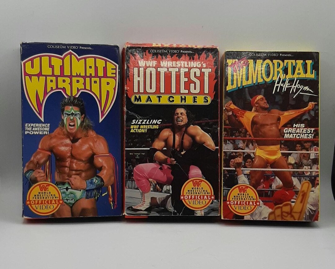 Vintage WWF Coliseum Home Video VHS Lot 3 Featuring WWE Stars Like Hulk ...