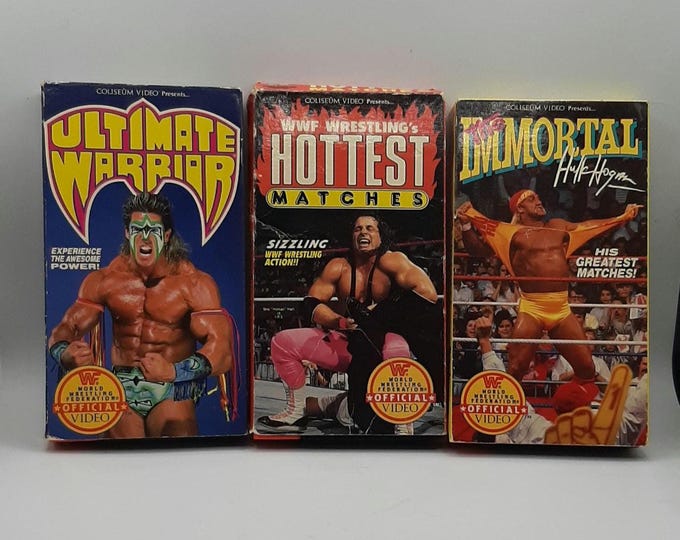 Vintage WWF Coliseum Home Video VHS Lot 3 Featuring WWE Stars Like Hulk ...