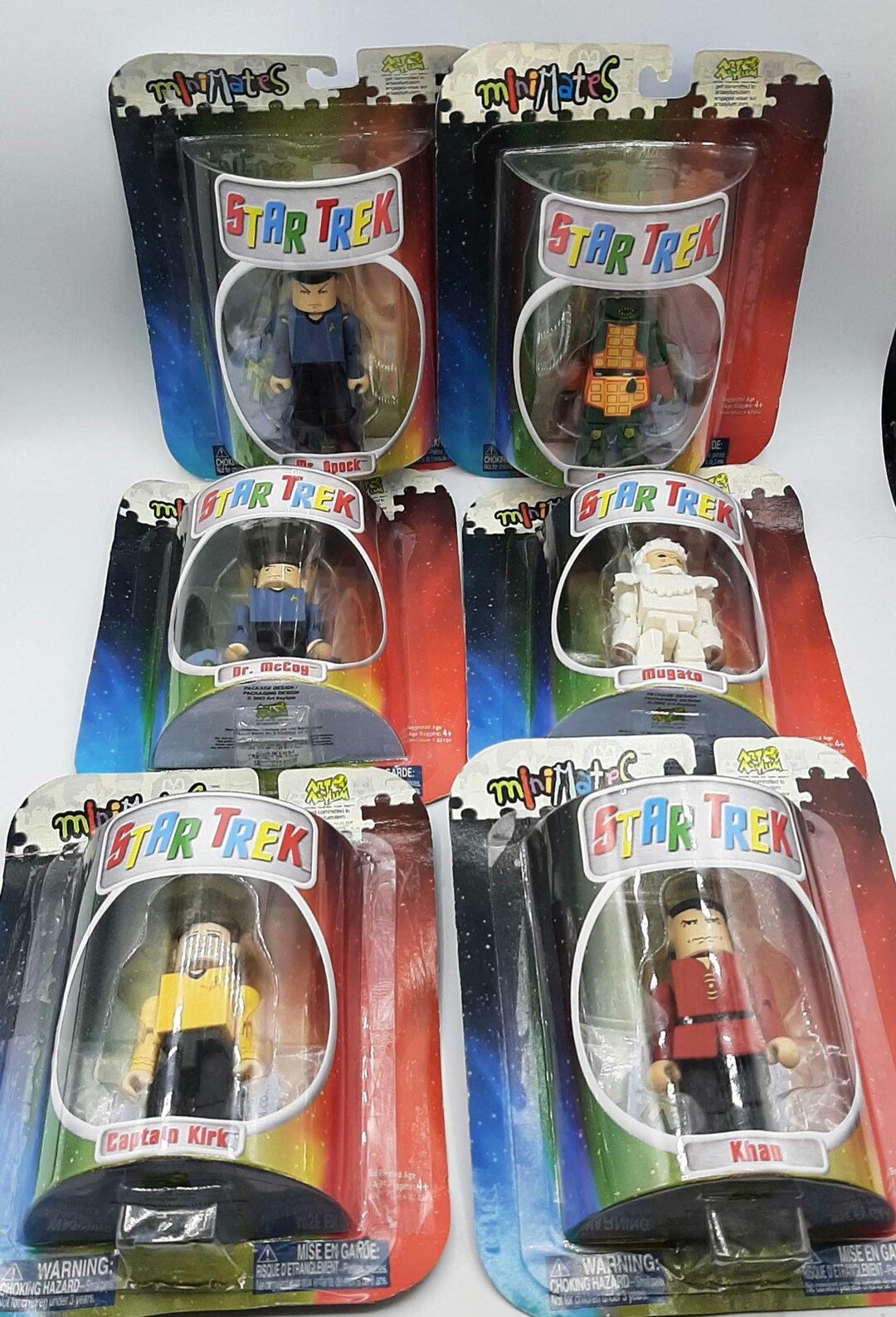 Vintage Star Trek Mini Mates Figures Kirk Spock Khan Lot of 6 - Etsy