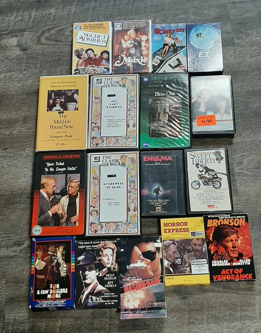 Lot of 17 BETAMAX Video Tapes Movies ET John Travolta Clint Eastwood ...