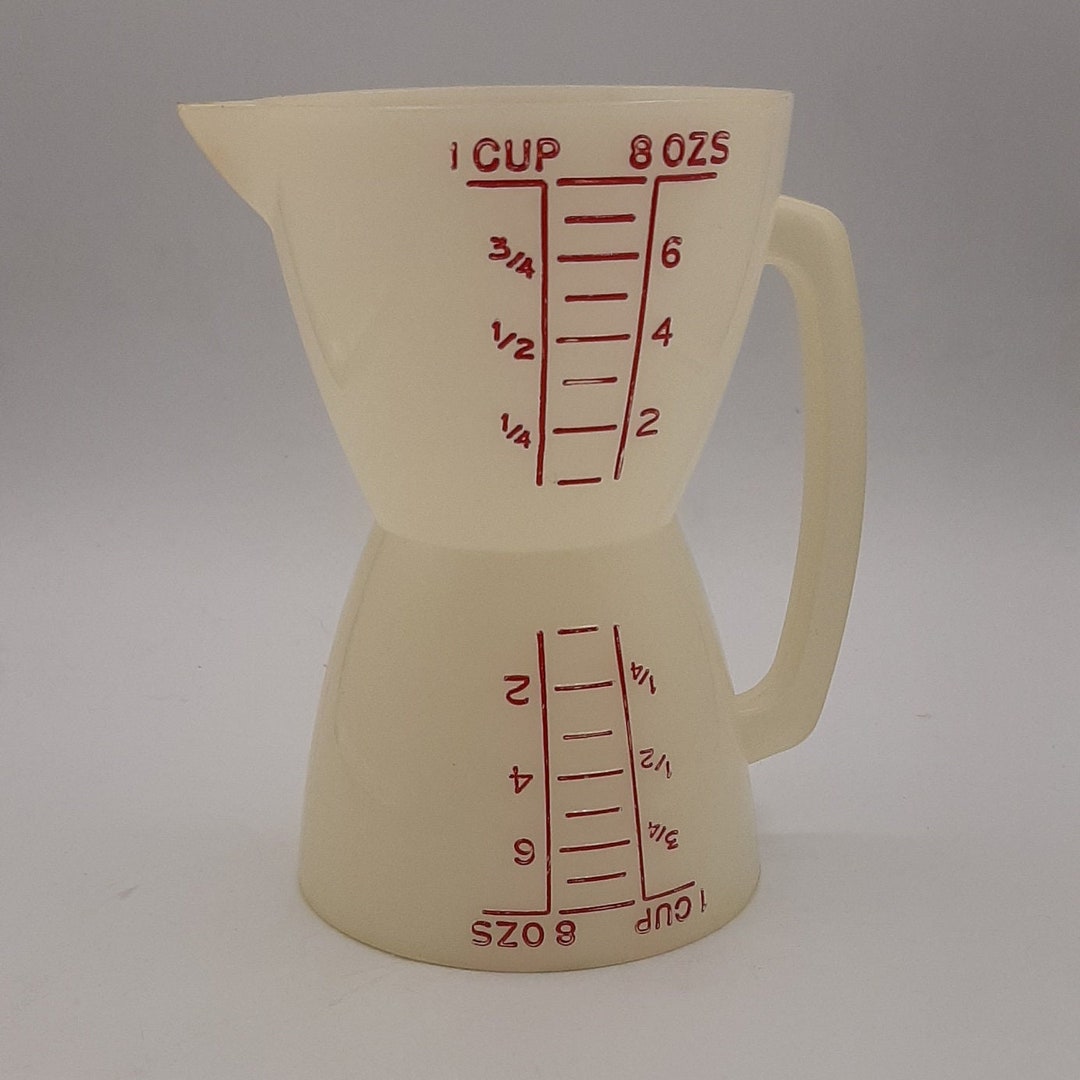Vintage Tupperware 860-2 Twin Wet & Dry 1 Cup Measuring Cup - Etsy