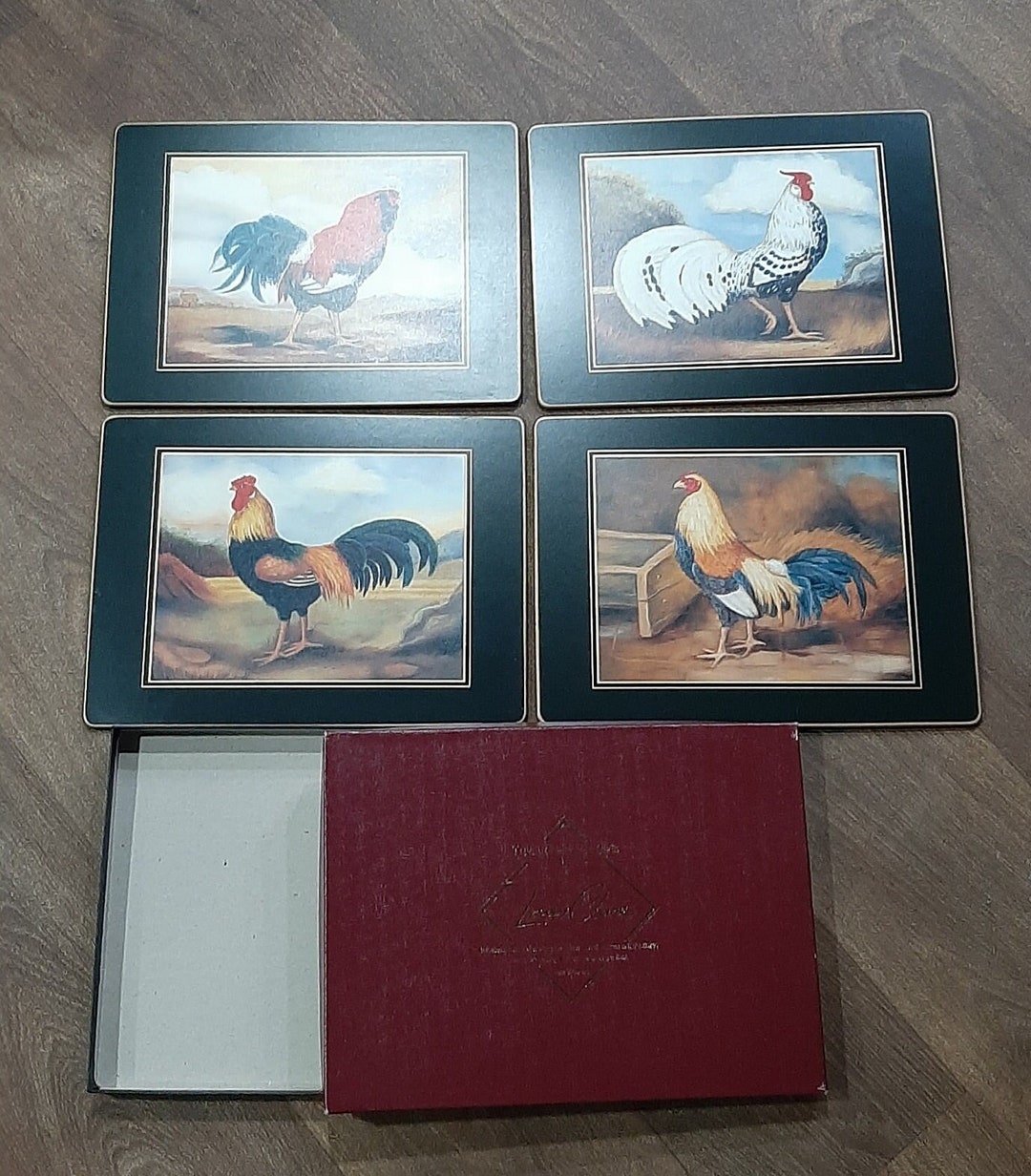 Vintage Lady Clare Traditional Place Mats Set of 4 Roosters Made in ...