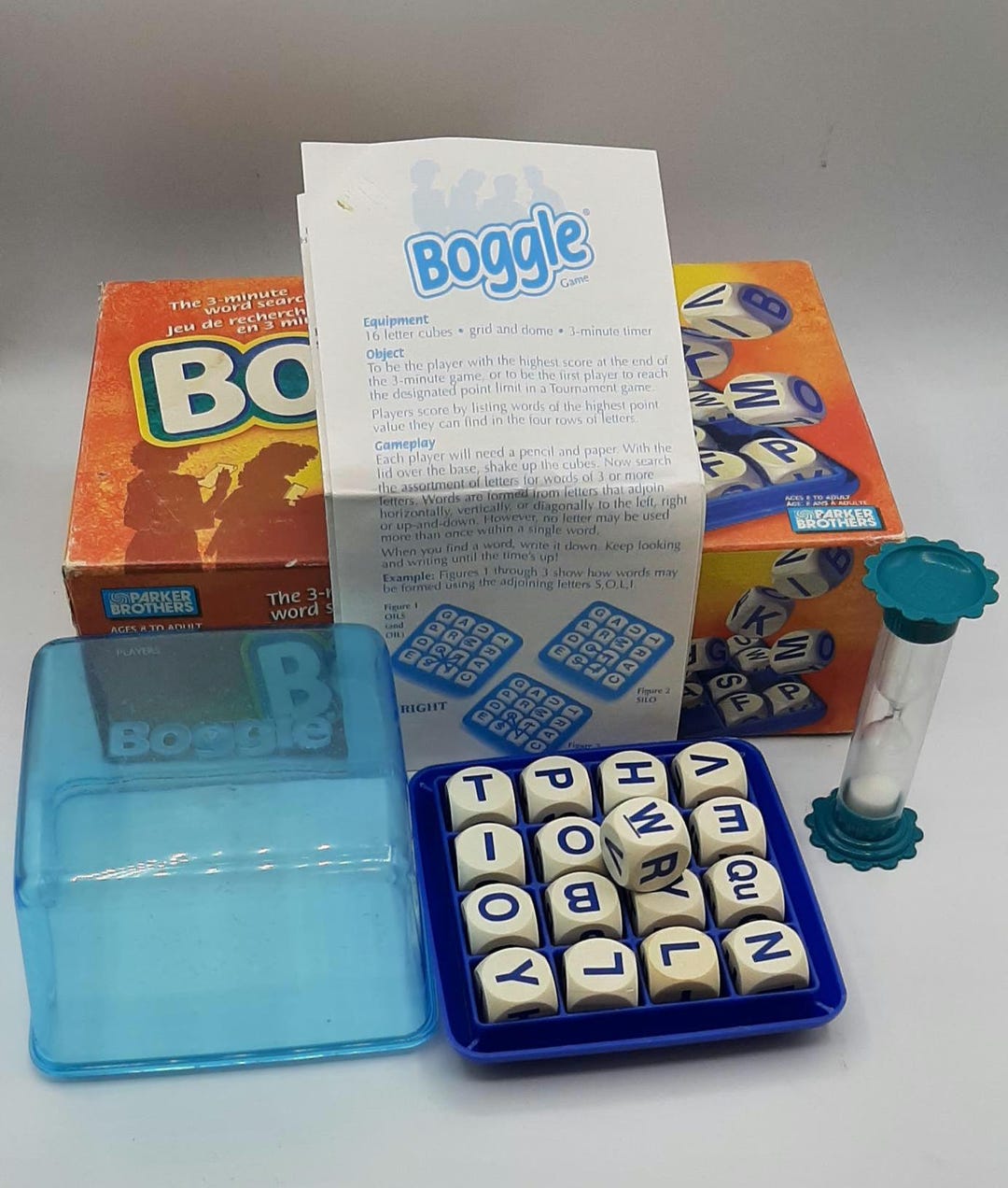 Vintage 1996 Parker Brothers Boggle 3 Minute Word Game - Etsy