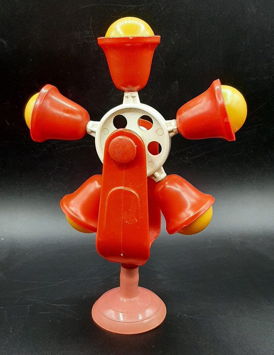 Vintage Suction Cup Wheel Bell Rattle Spinning Baby Toy - Etsy
