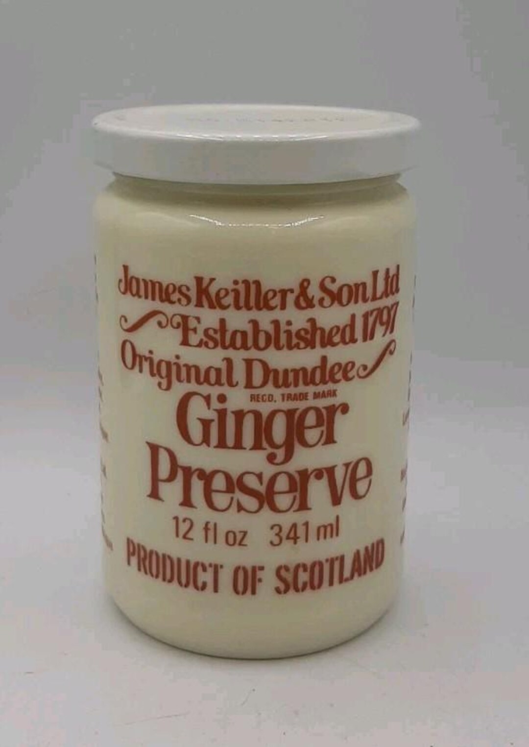 Vintage James Keiller & Sons Original Dundee Ginger Preserve Glass Jar ...