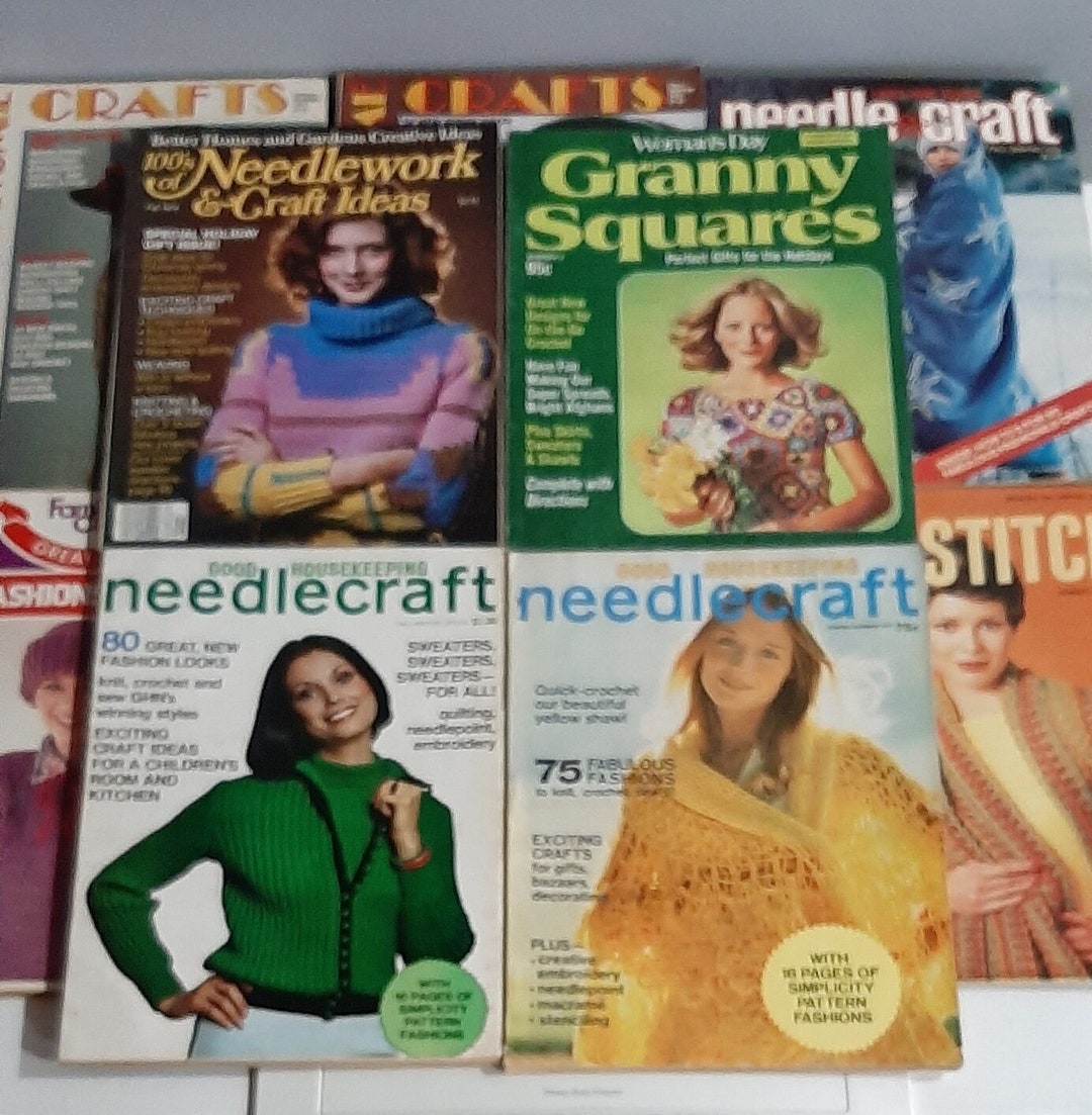 10 1970's Needlework Craft Magazines Good Housekeeping Woman's Day ...
