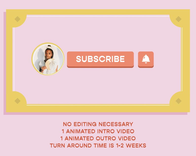 Youtube-ready Animated Color Pop Intro and Outro - Whimsical Cute Girly ...