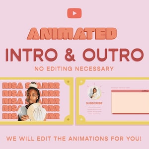 Youtube-ready Animated Color Pop Intro and Outro - Whimsical Cute Girly ...