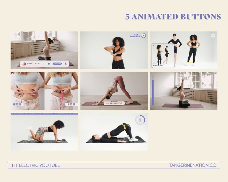 Fit Electric YT Kit PSD & CANVA - Etsy