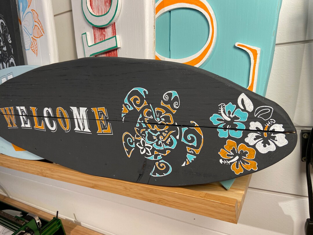 Welcome Surfboard Wall Decor Collection - Etsy