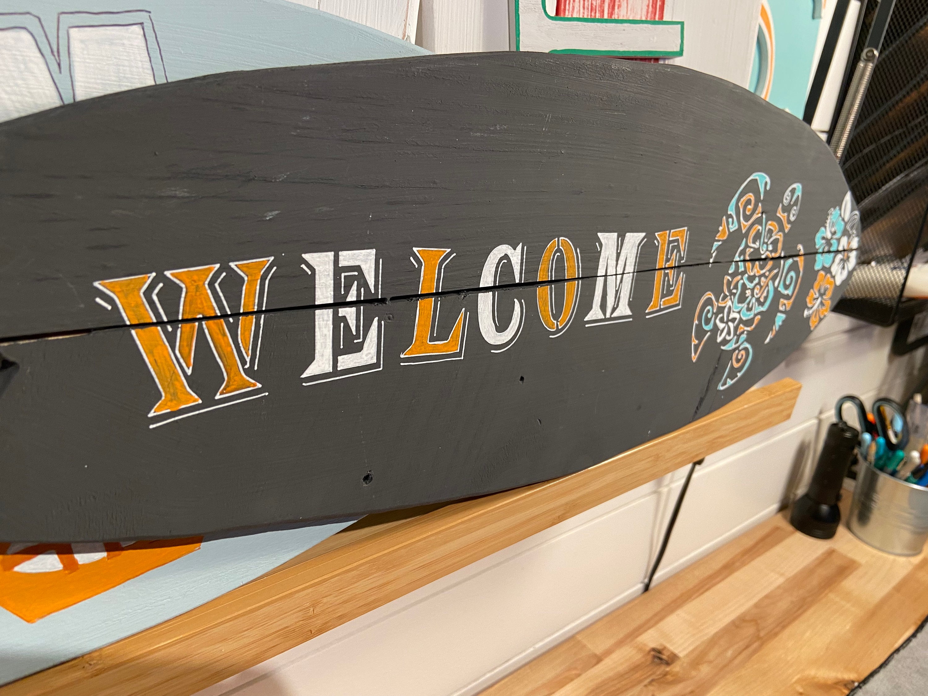 Welcome Surfboard Wall Decor Collection - Etsy