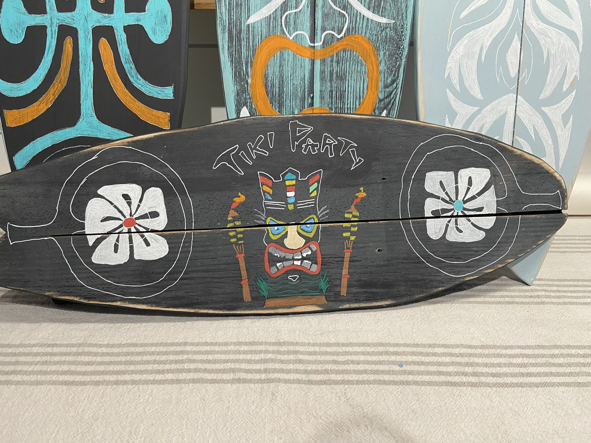 Tropical Surfboard Tiki Wall Decor Collection - Etsy