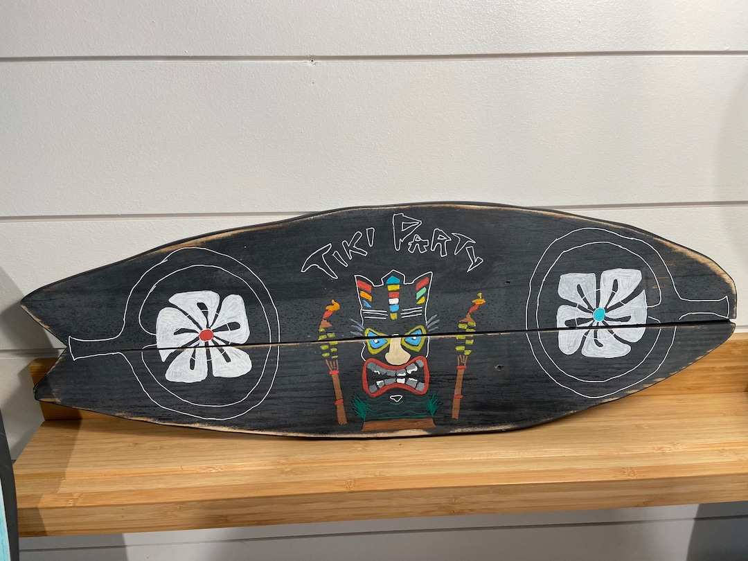 Tropical Surfboard Tiki Wall Decor Collection - Etsy