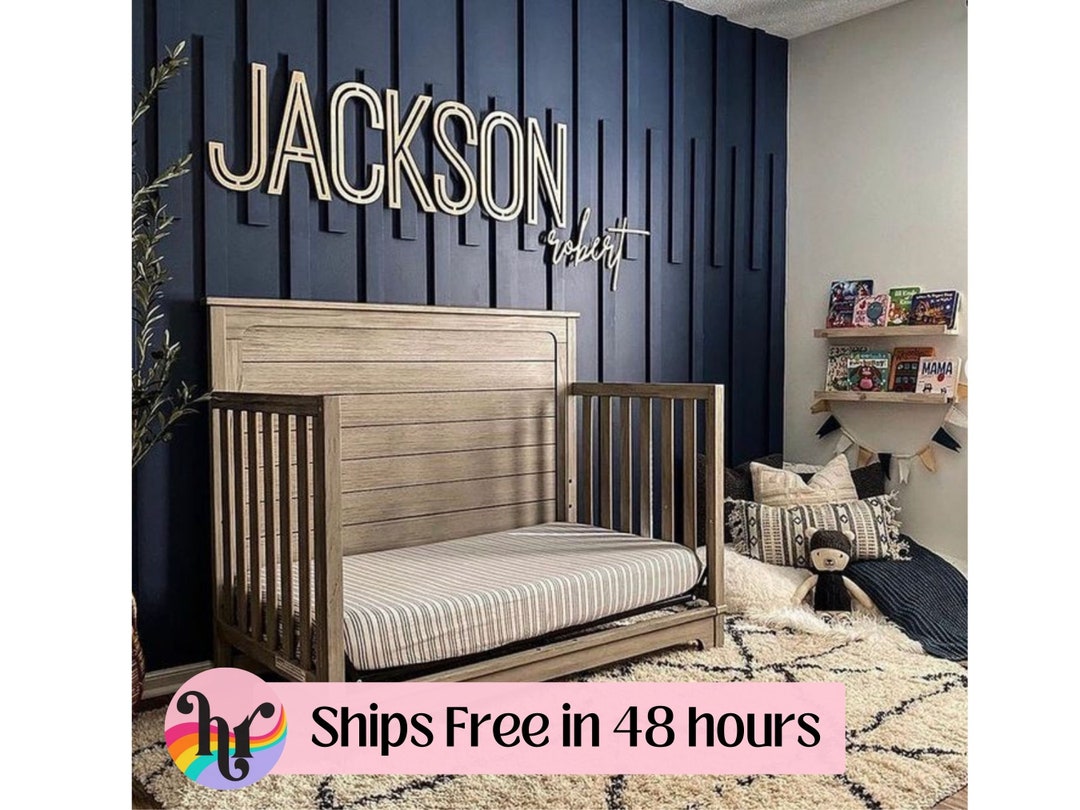 Stacked Custom Name Sign, Wood Name Sign, Nursery Sign, Nursery Letters ...