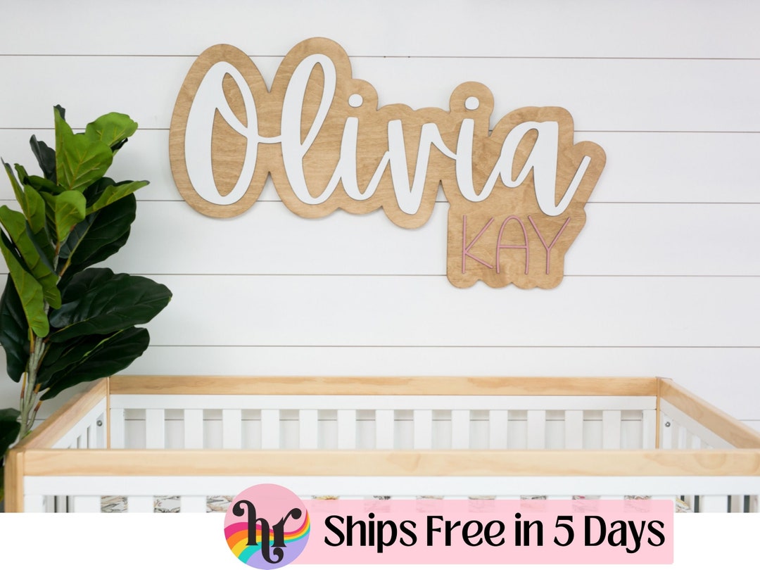 Custom Wood Name Sign | Boho Name Sign | Girl Name Sign | Above Crib ...