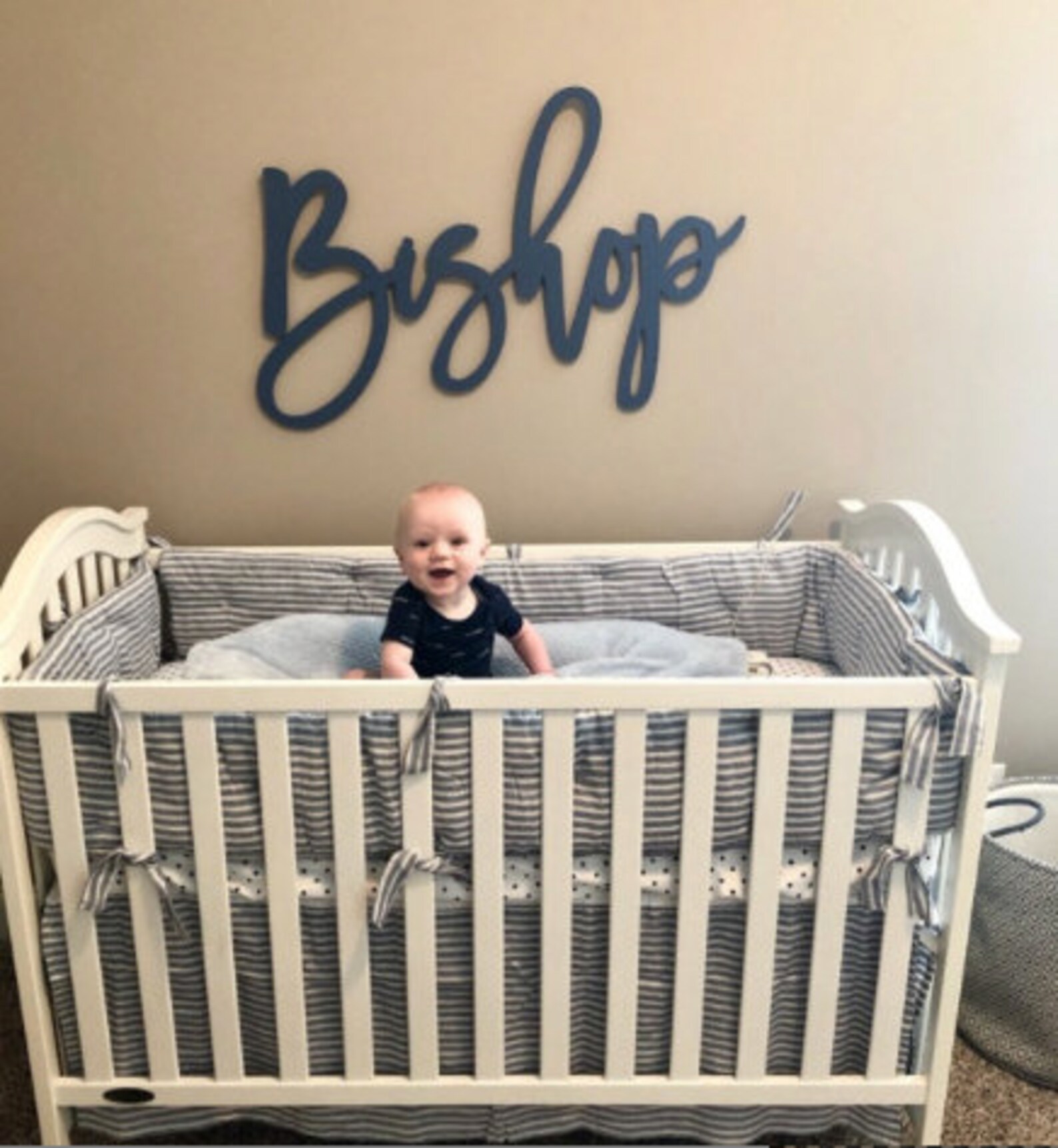 Custom Wood Name Signnursery Girl Boy Over Crib Sign Baby - Etsy