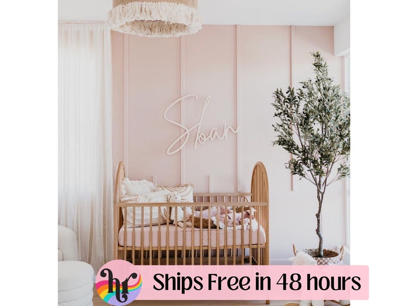 Custom Wood Name Sign for Nursery Girl, Boy, Over Crib Sign, Baby Name ...