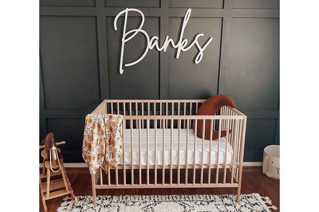Custom Wood Name Sign for Nursery Girl, Boy, Over Crib Sign, Baby Name ...