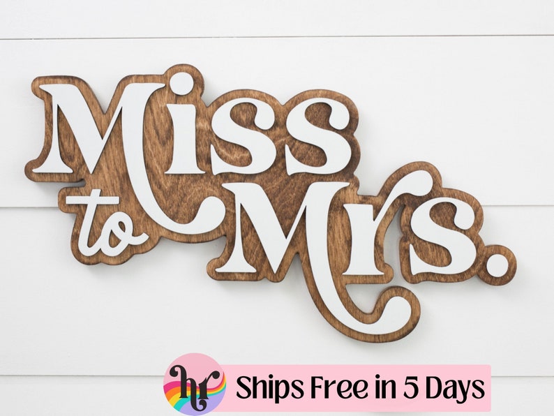 Miss to Mrs Sign Wedding Backdrop Wedding Bar Sign Bridal - Etsy