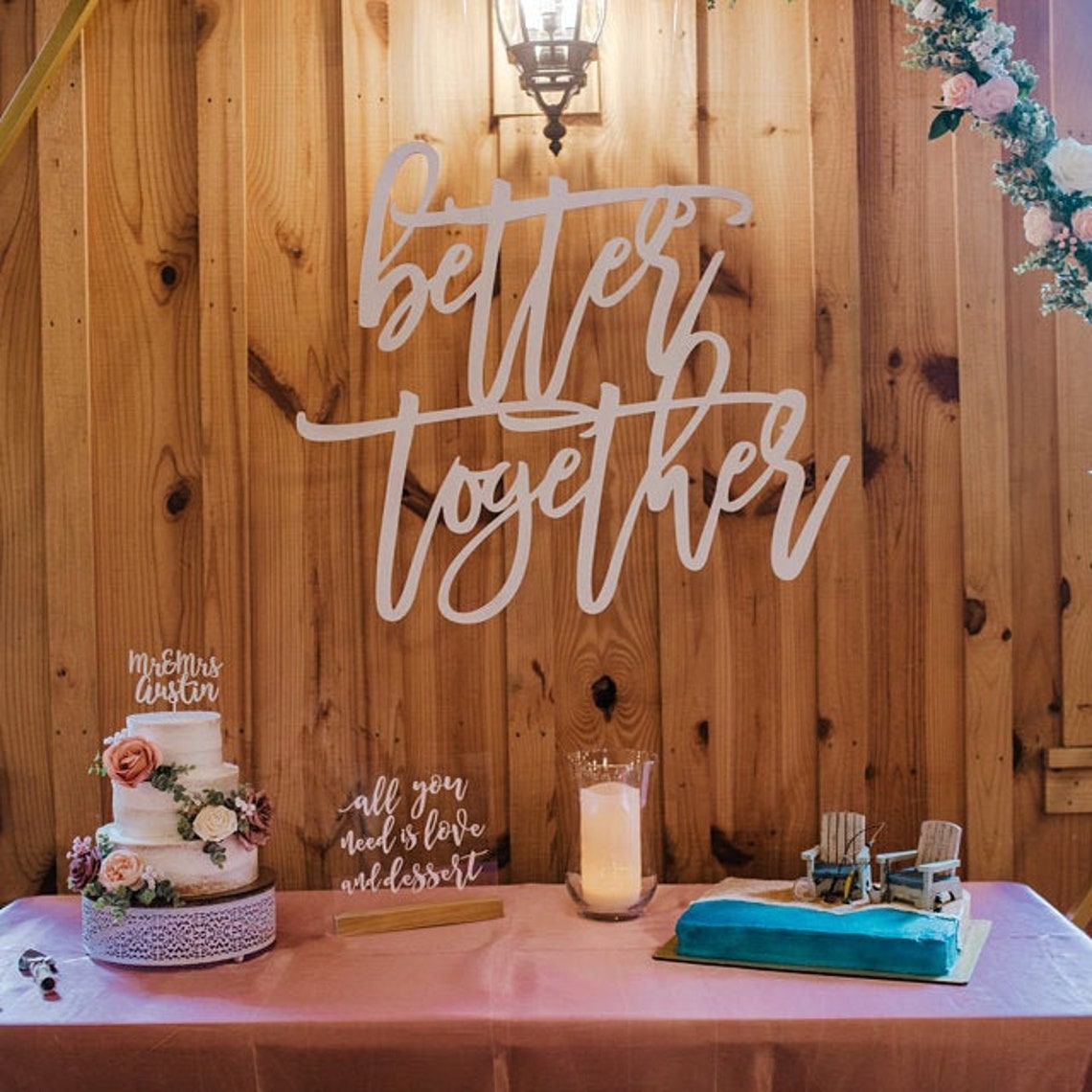 Better Together Wood Sign Wedding Backdrop Wedding Bar Sign - Etsy