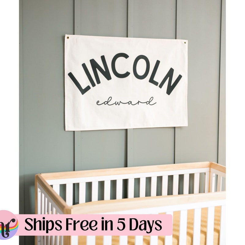 Baby Name Canvas - Etsy