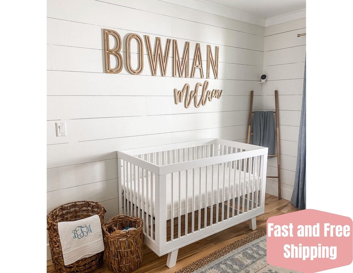 Stacked Custom Name Sign Wood Name Sign Nursery Sign - Etsy