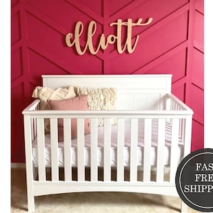 Custom Wood Name Sign for Nursery Girl, Boy, Over Crib Sign, Baby Name ...