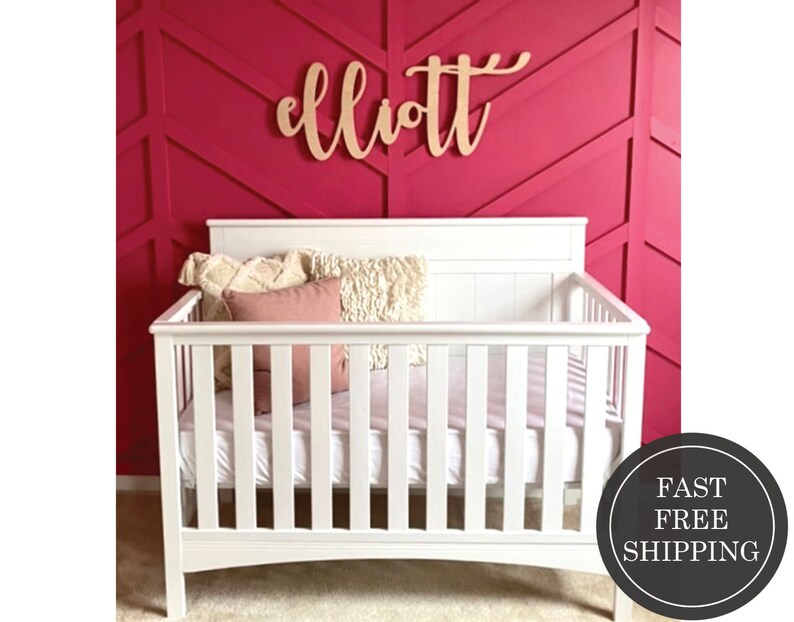 Custom Wood Name Sign for Nursery Girl Boy Over Crib Sign - Etsy