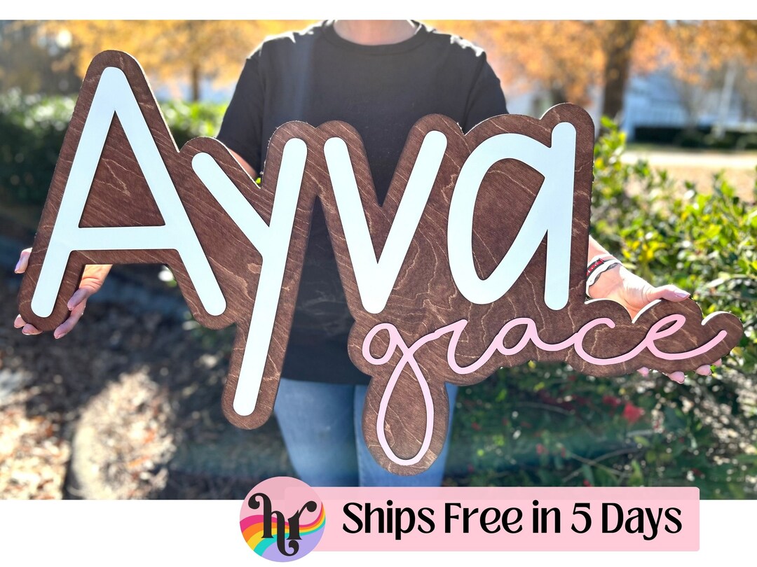 Custom Wood Name Sign | Boho Name Sign | Girl Name Sign | Above Crib ...