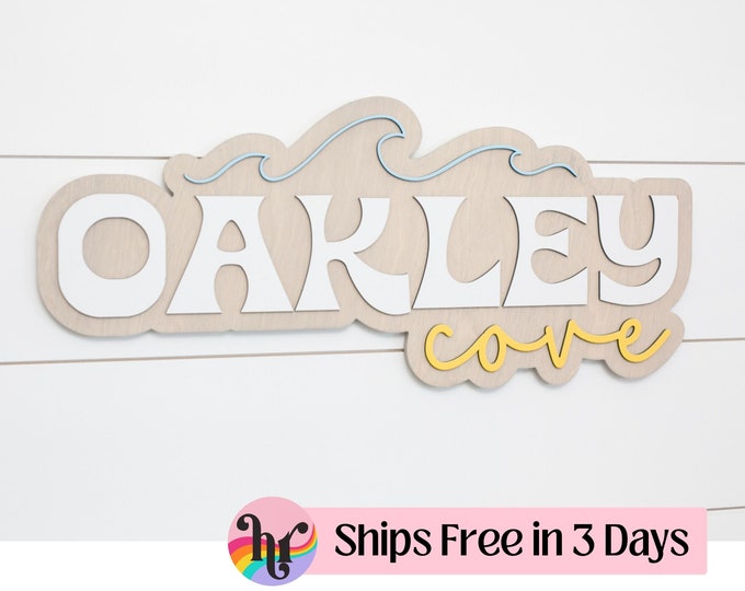 Wave and Sun Sign, Wave Sign, Beach Sign, Beachy Wave Sign, Fun Beachy ...