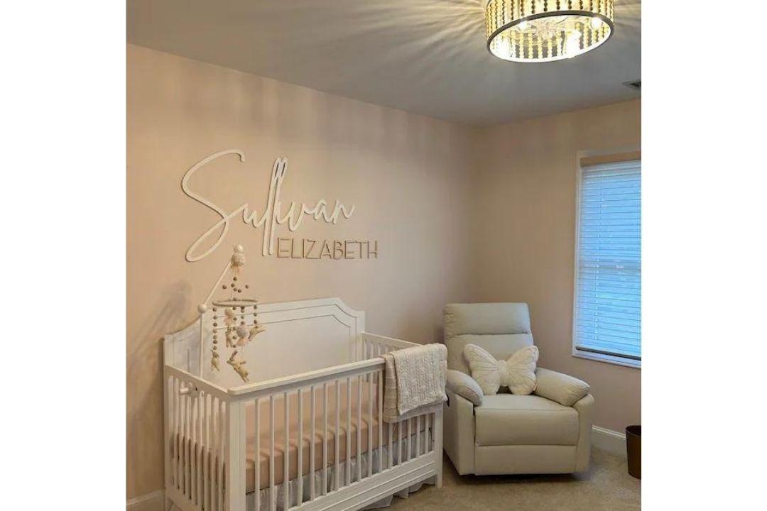 Custom Wood Baby Name Sign | Letter Wall Art | Kids Room Art | Wall Art ...