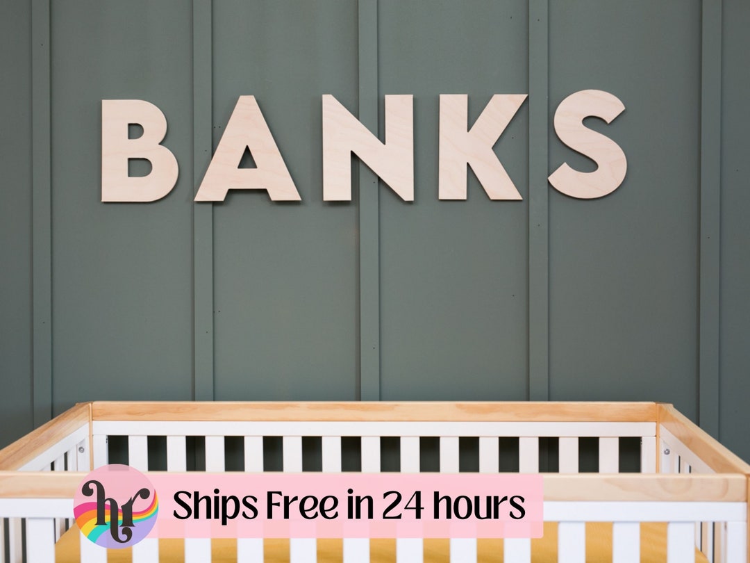 Nursery Name Sign, , Nursery Sign, Over Crib Sign, Nursery Letters ...
