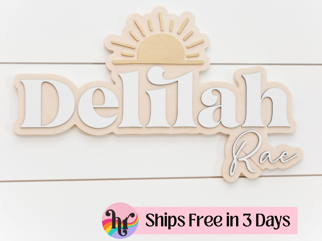 Nursery Name Sign | Sun Name Sign | Nursery Name Sign Sun | Sunshine ...