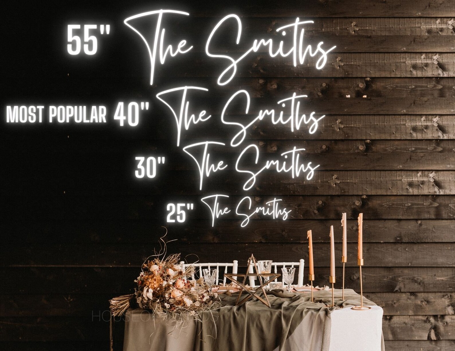 Wedding Neon Sign for Reception Last Name Neon Sign - Etsy