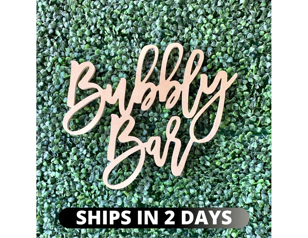 Bubbly Bar Wood Sign, Wedding Backdrop, Wedding Bar Sign, Bride to Be ...